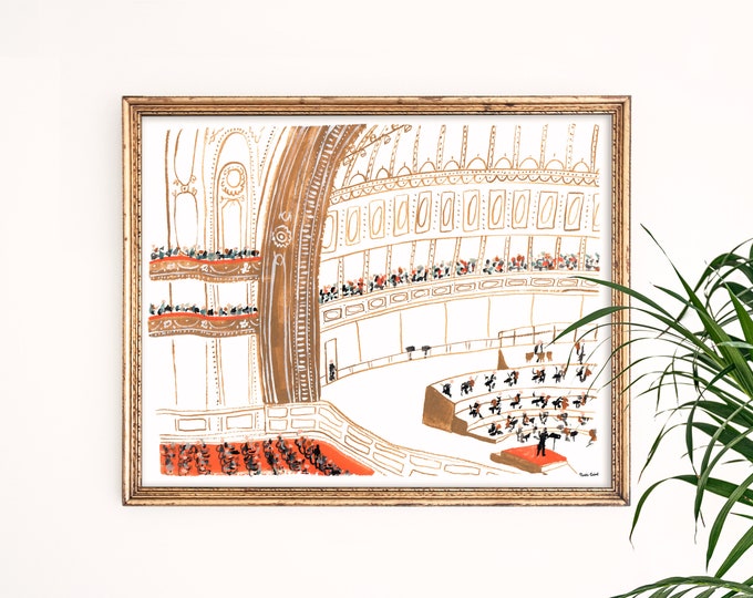 Orchestra Hall Art Print Theatre Wall Decor Musical Wall - Etsy