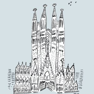 La Sagrada Familia Basilica Art Print | Spain Wall Art | Architecture ...