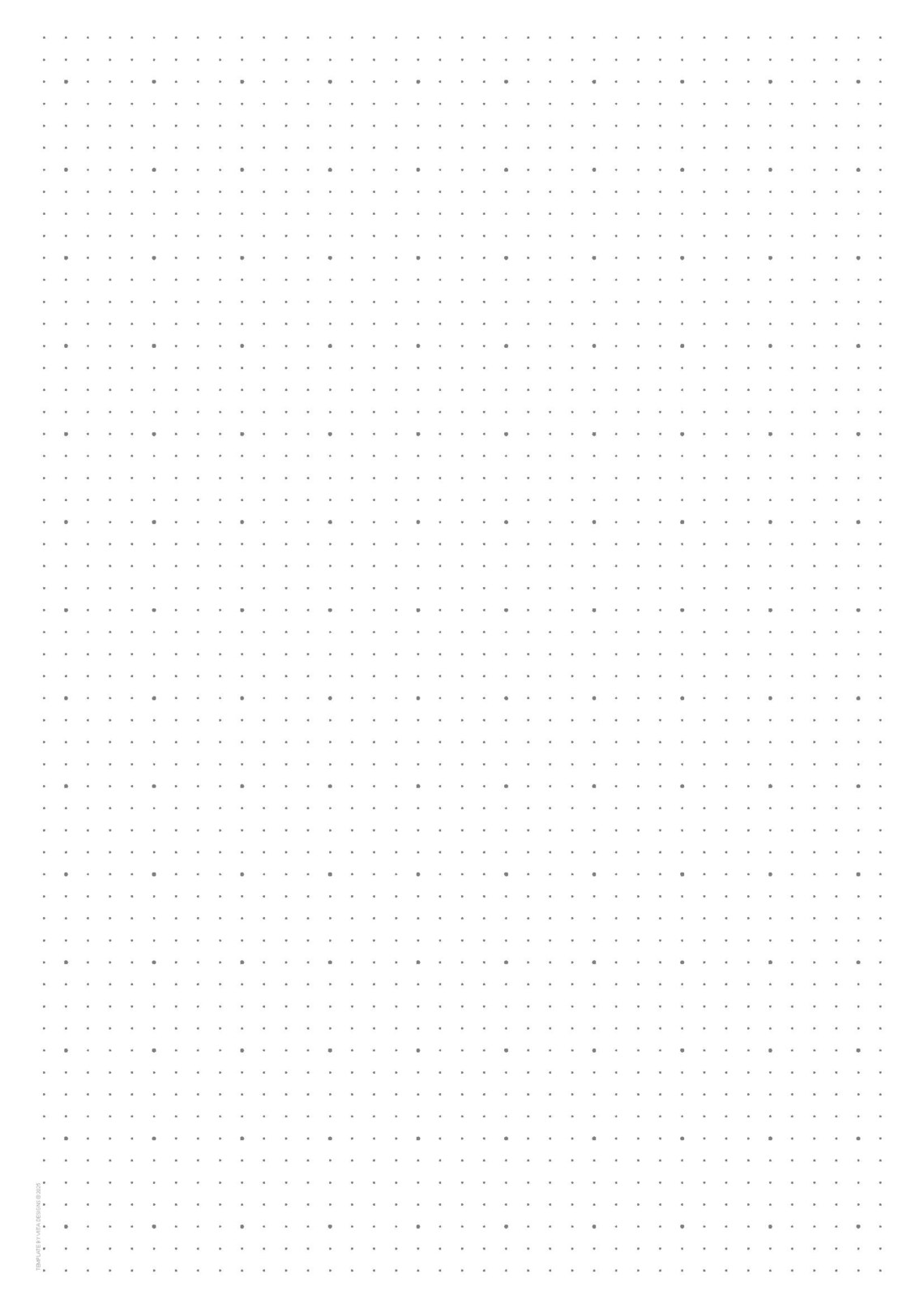 5mm Dot Grid Template on A4 Paper Size | 5mm Square With Highlighted ...
