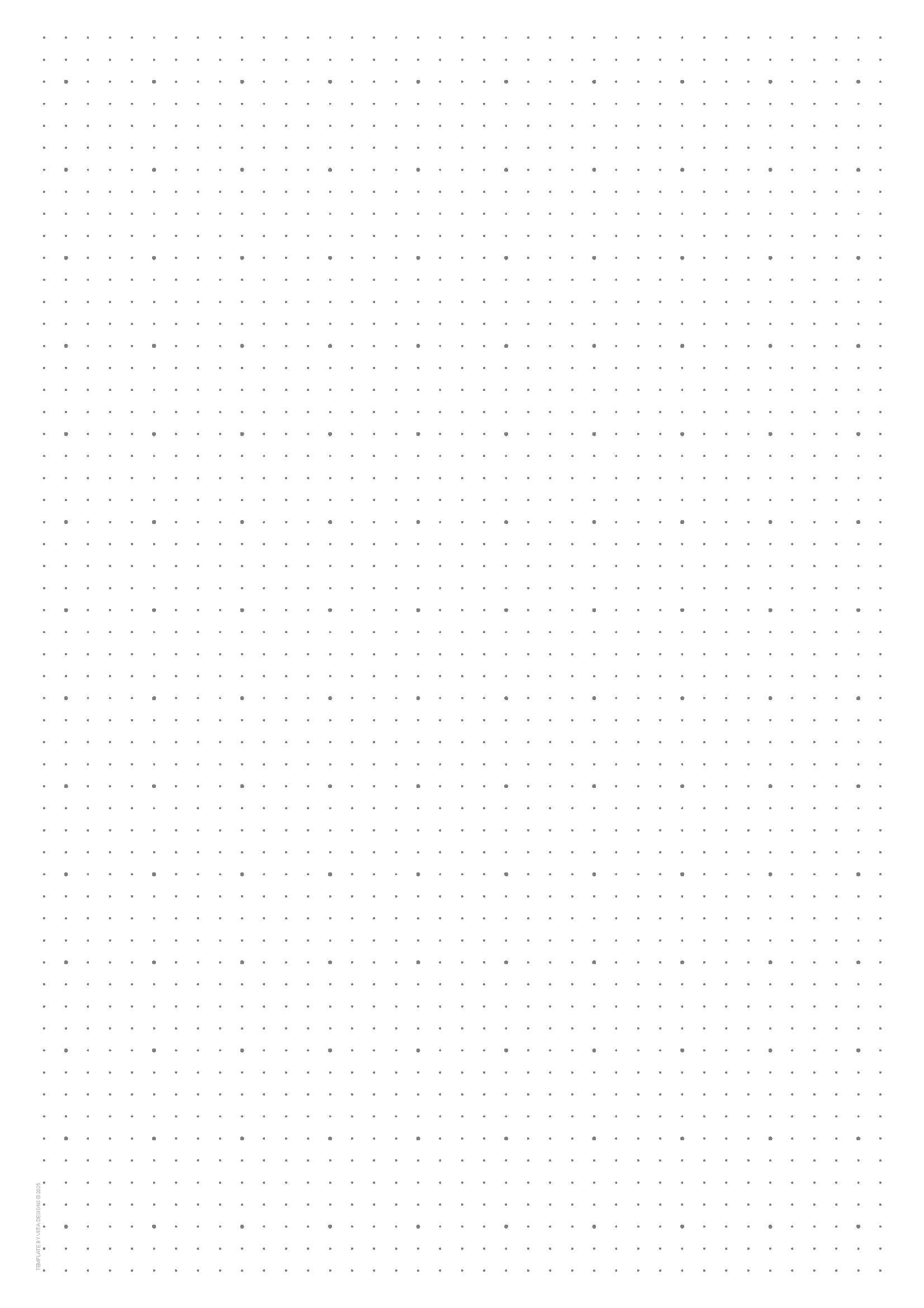 5mm Dot Grid Template on A4 Paper Size | 5mm Square With Highlighted ...