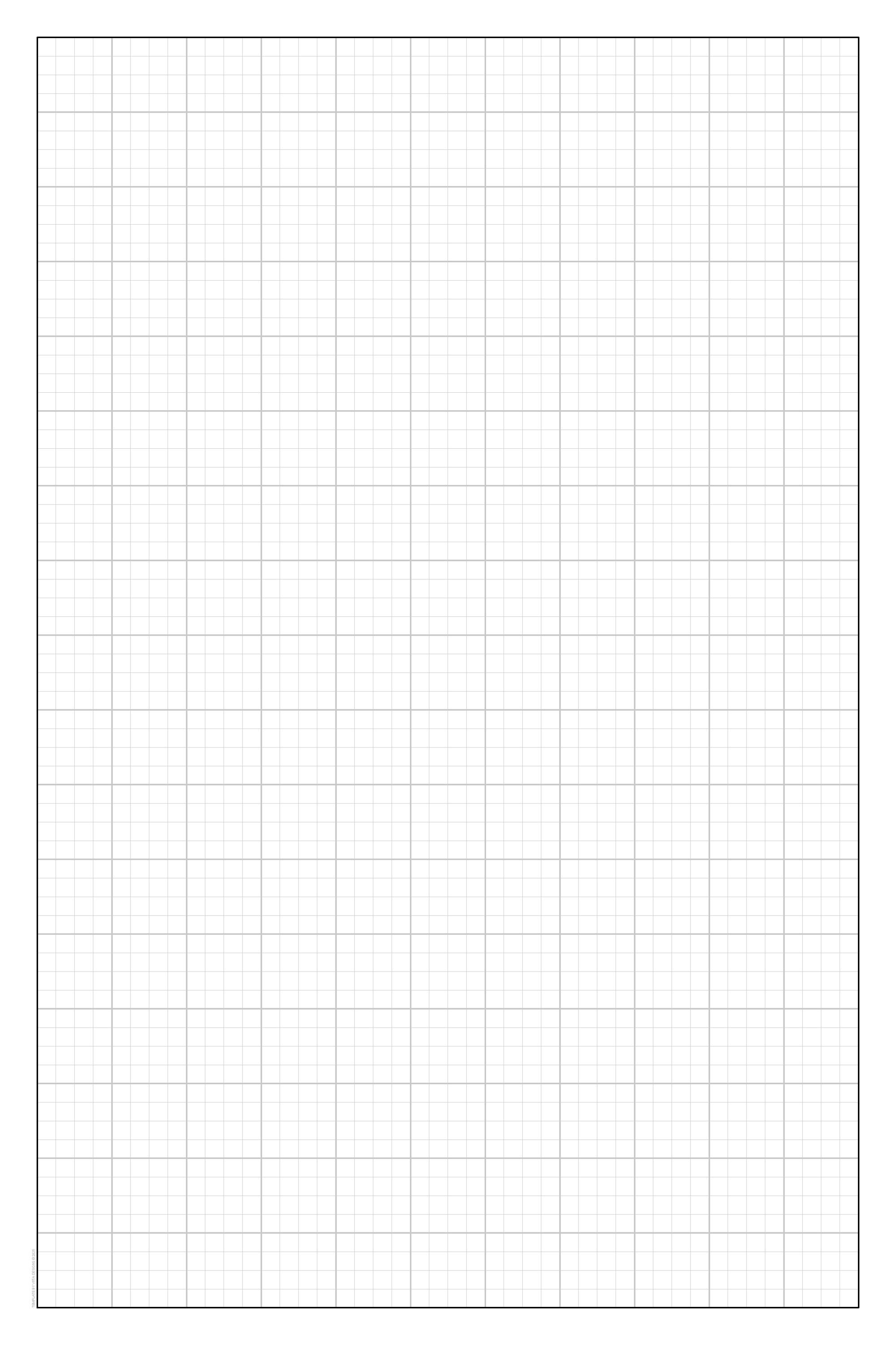1/4" Graph Paper Template on 12” X 18” Paper Size | 1/4" Square With ...