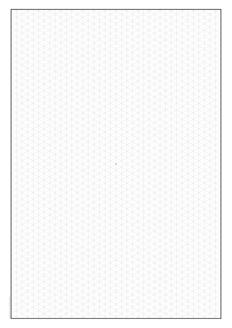 Isometric Graph Paper Template on A4 Paper Size | 5mm Pattern Line ...