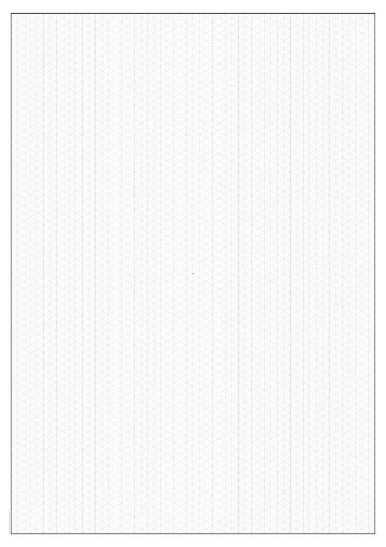 Isometric Graph Paper Template on A3 Paper Size | 5mm Pattern Line ...