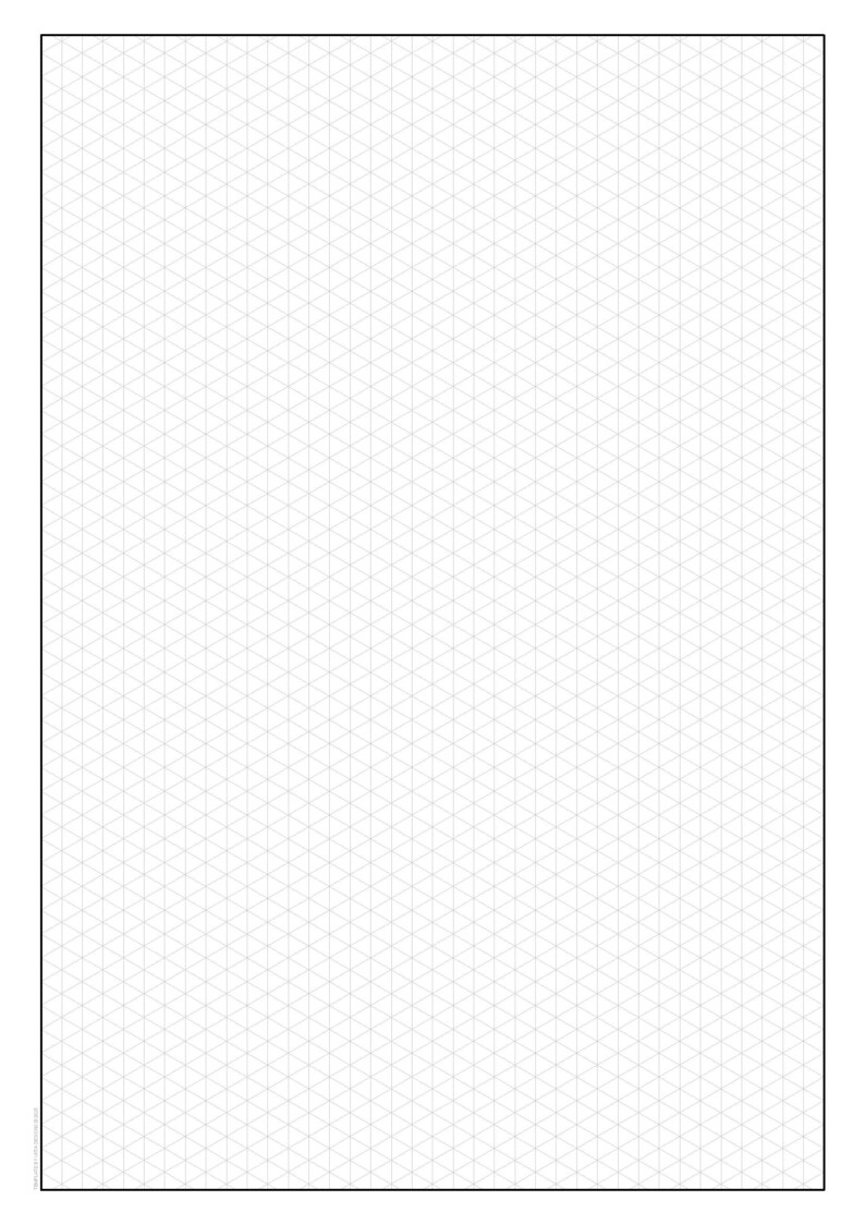 Isometric Graph Paper Template Bundle - Metric | 5mm Pattern Line ...