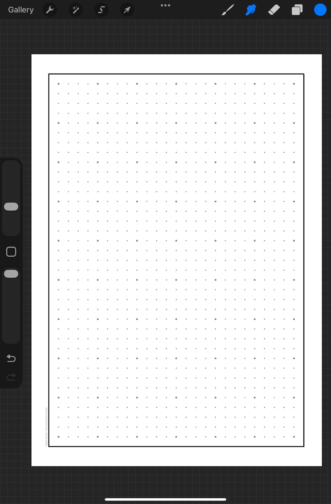 5mm Dot Grid Template on A5 Paper Size | 5mm Square With Highlighted ...