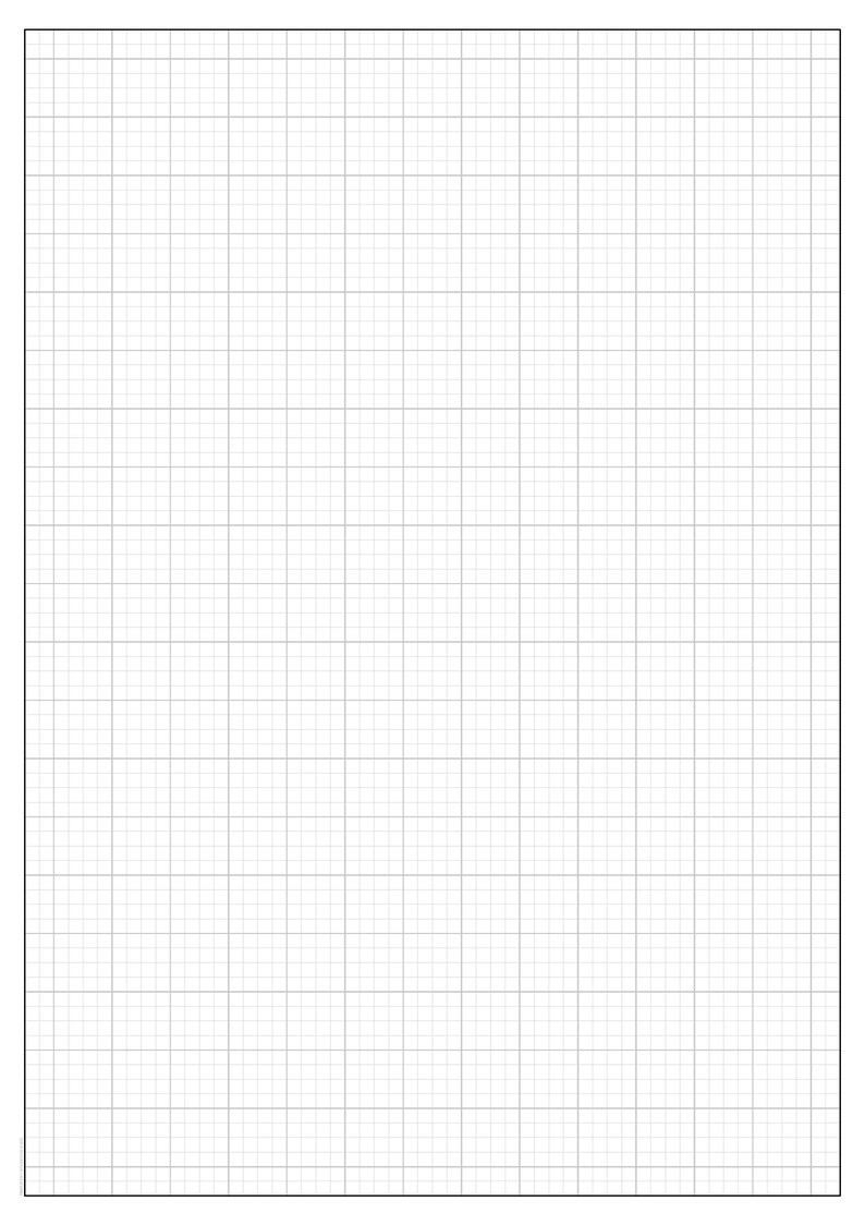 5mm Graph Paper Template on A3 Paper Size | 5mm Square With Highlighted ...