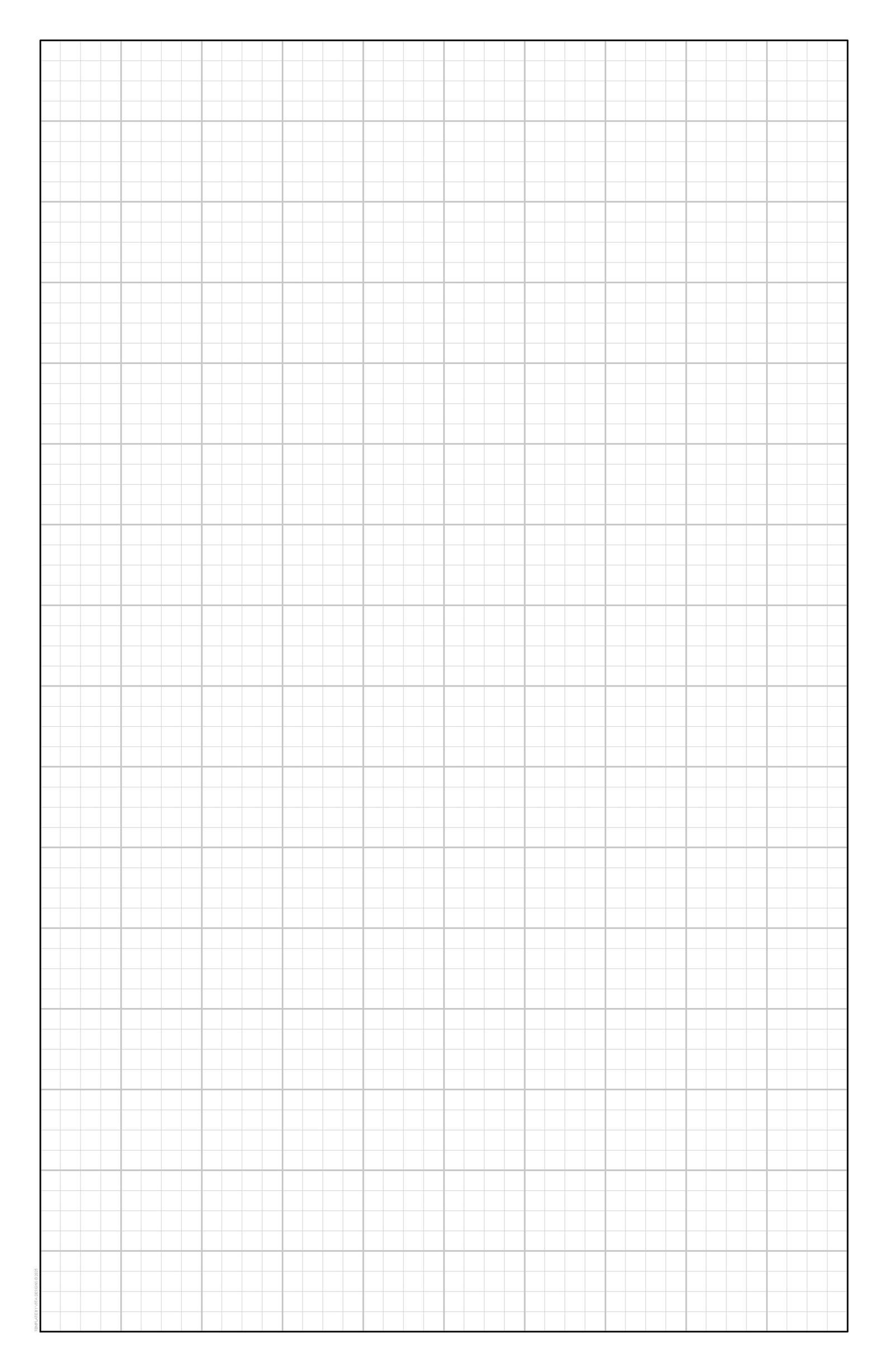 1/4" Graph Paper Template on 11” X 17” Ledger Size | 1/4" Square With ...