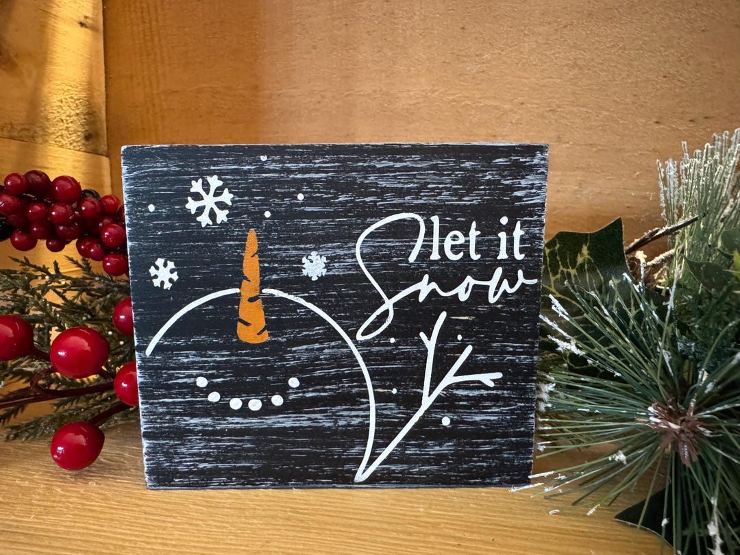 Let It Snow Mini Sign - Etsy