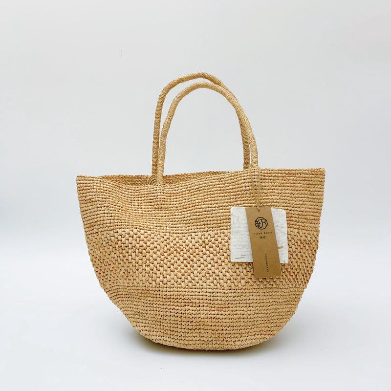 Straw Bag Natural Raffia - Etsy