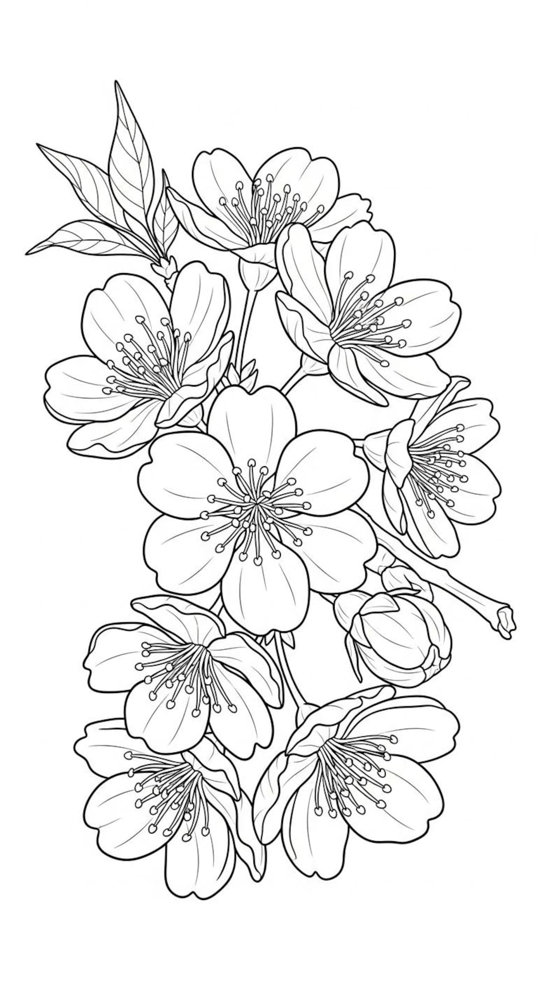 Realistic Flower Coloring Pages Bundle for Adults and Kids (91 Pages ...
