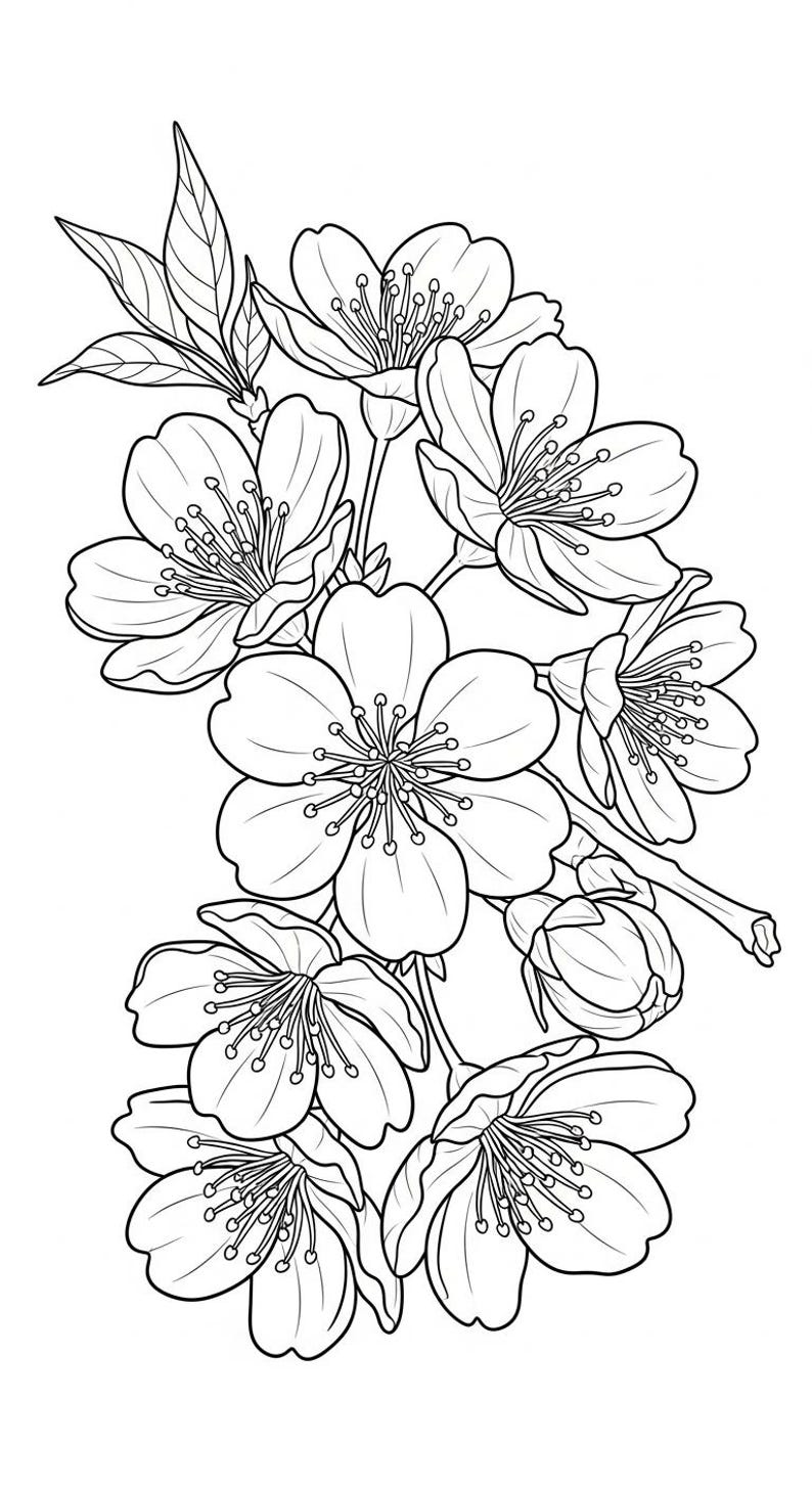 Realistic Flower Coloring Pages Bundle for Adults and Kids (91 Pages ...
