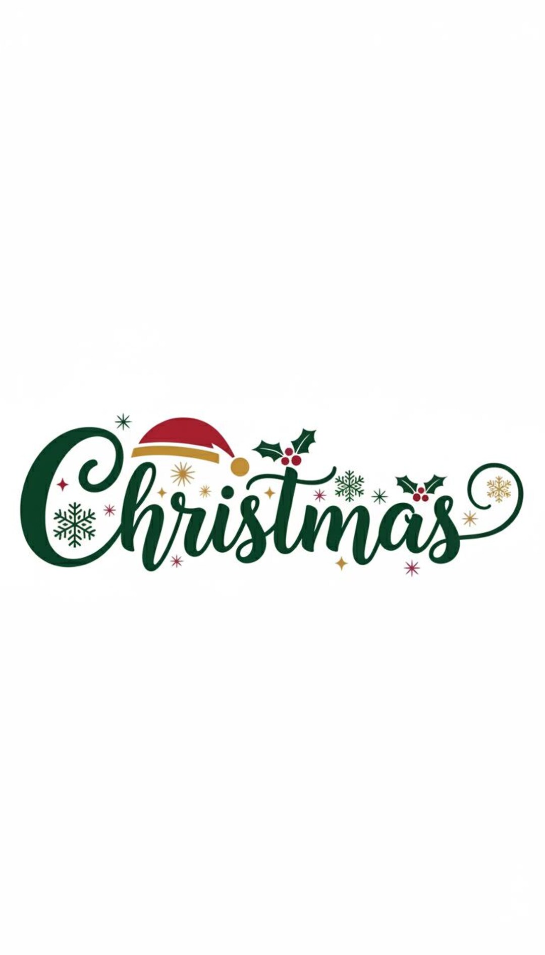 Christmas Text Design PNG Holiday Christmas White Background Clipart ...