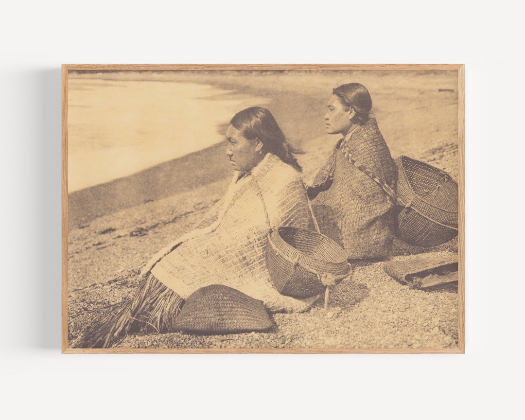 On the Shore at Nootka, Edward Curtis Photography, Native America Wall ...
