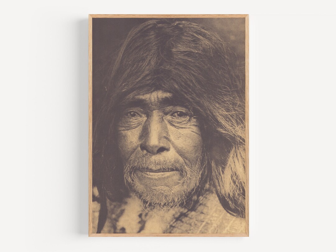 A Nootka Man, Edward Curtis Photography, Native America Wall Art ...
