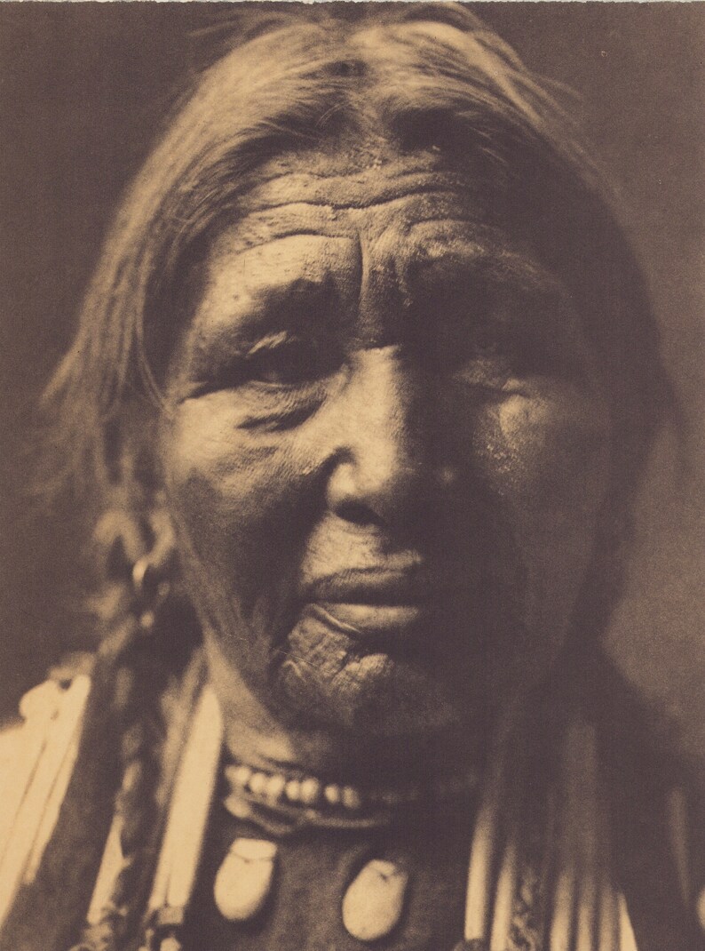 Ogalala Woman by Edward Curtis, Original Vintage Print, Native American ...