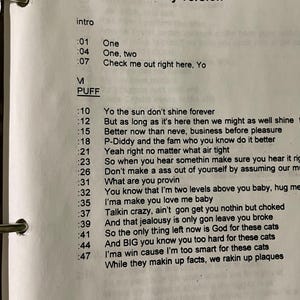 Puff Daddy Original Storyboards / Script “victory”, Notorious B.I.G ...