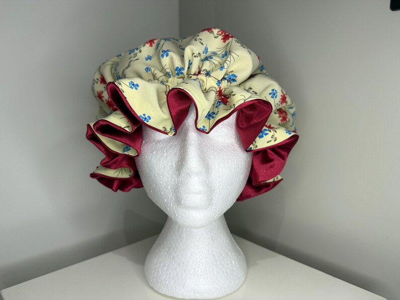 Adjustable Satin Bonnet | All Hair Types | Protective Night Cap | Frizz ...