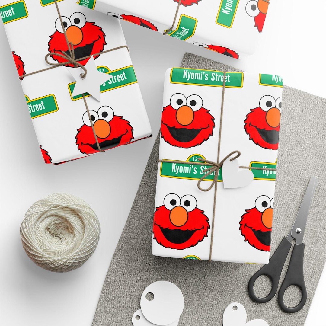 Elmo Sesame Street Wrapping Papers | Kids Birthday Gift Wrap - Etsy