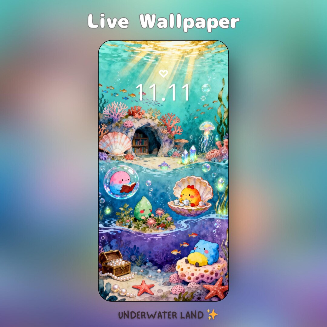 Cozy Live + Static Phone Wallpaper Bundle – Underwater Land | Dreamy ...