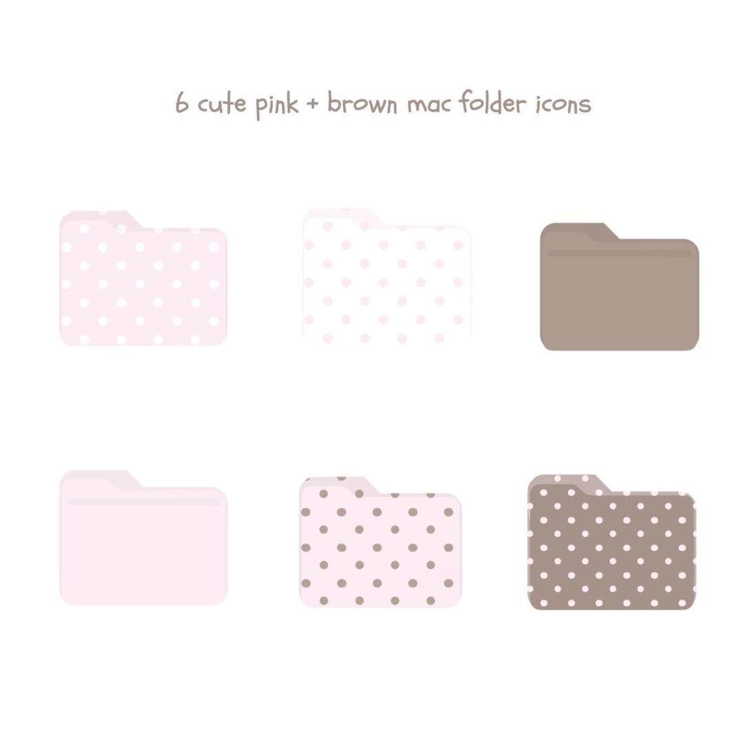 Pink & Brown Polka Dot MacBook Folder Icons (digital Download) - Etsy