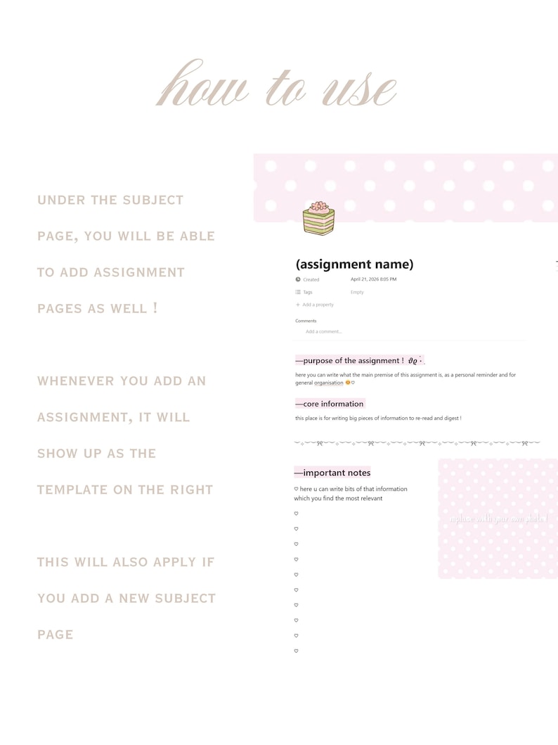 Notion 2026 Matcha Pink Student Template | Aesthetic Notion Studying ...
