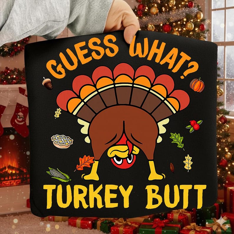 Funny Thanksgiving Turkey Butt PNG Bundle - Gobble Me, Turkey Day ...