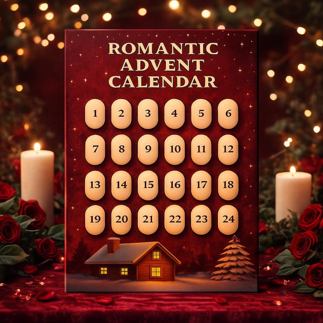 Advent Calendar for Couples – 24 Romantic Love Notes – Christmas ...