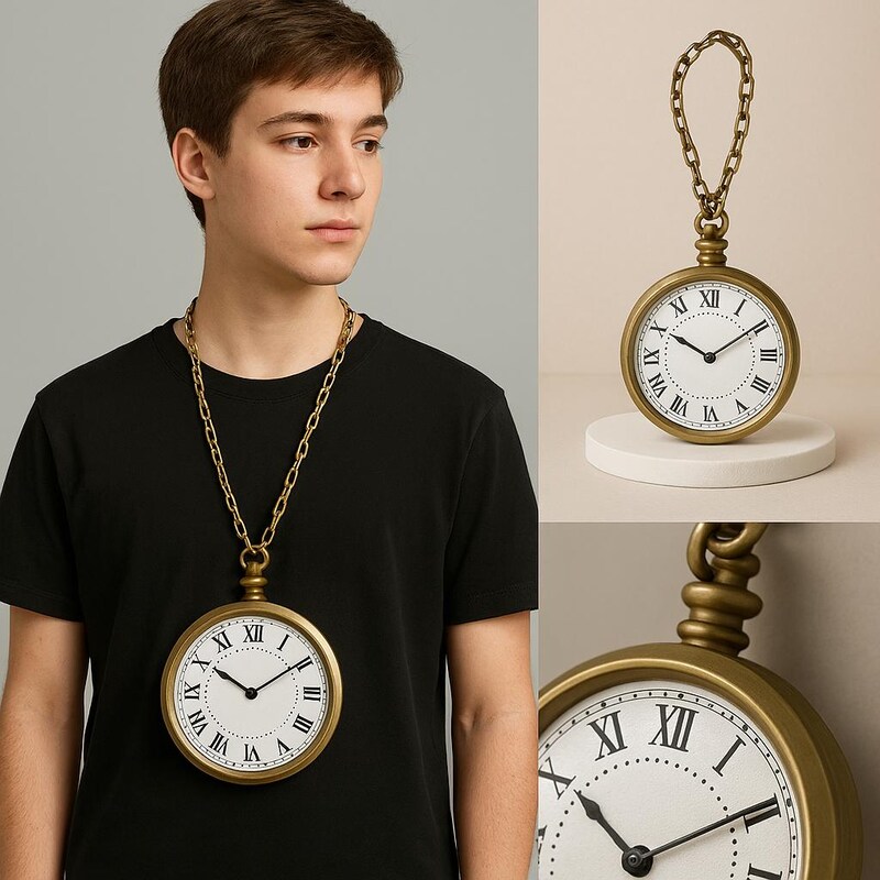 Clock Necklace - Etsy