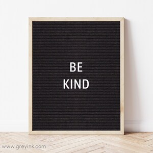 BE KIND Letter Board Felt Board Download and Print Sign - Etsy