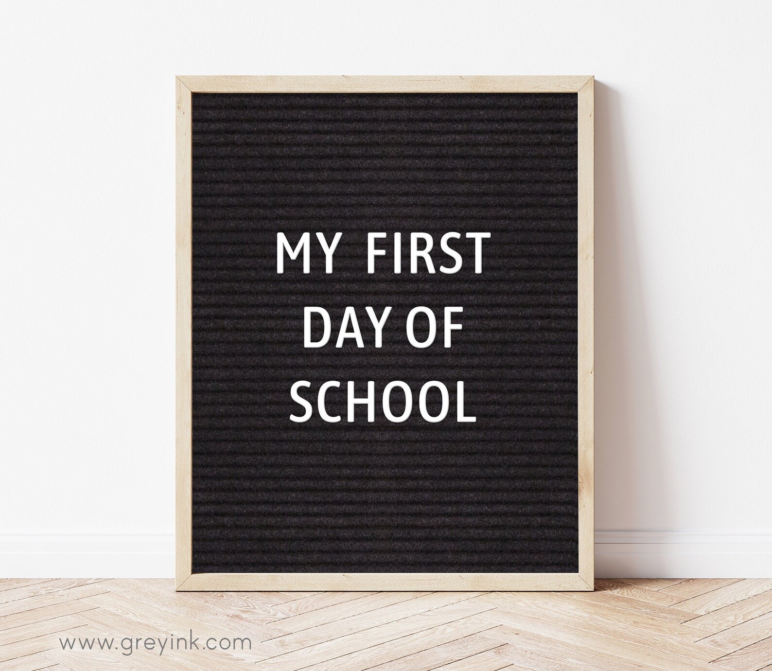 My FIRST DAY of SCHOOL Letter board felt board download | Etsy
