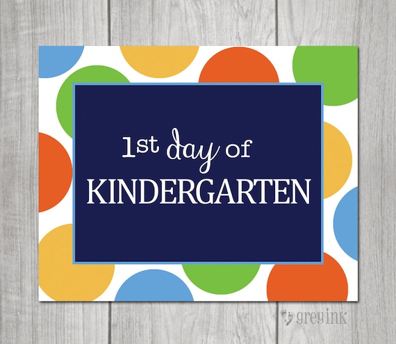Kindergarten Multi Polka Dot Back to School First Day of - Etsy