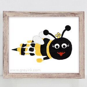 Handprint Alphabet Art Queen Bee Instant Download - Etsy
