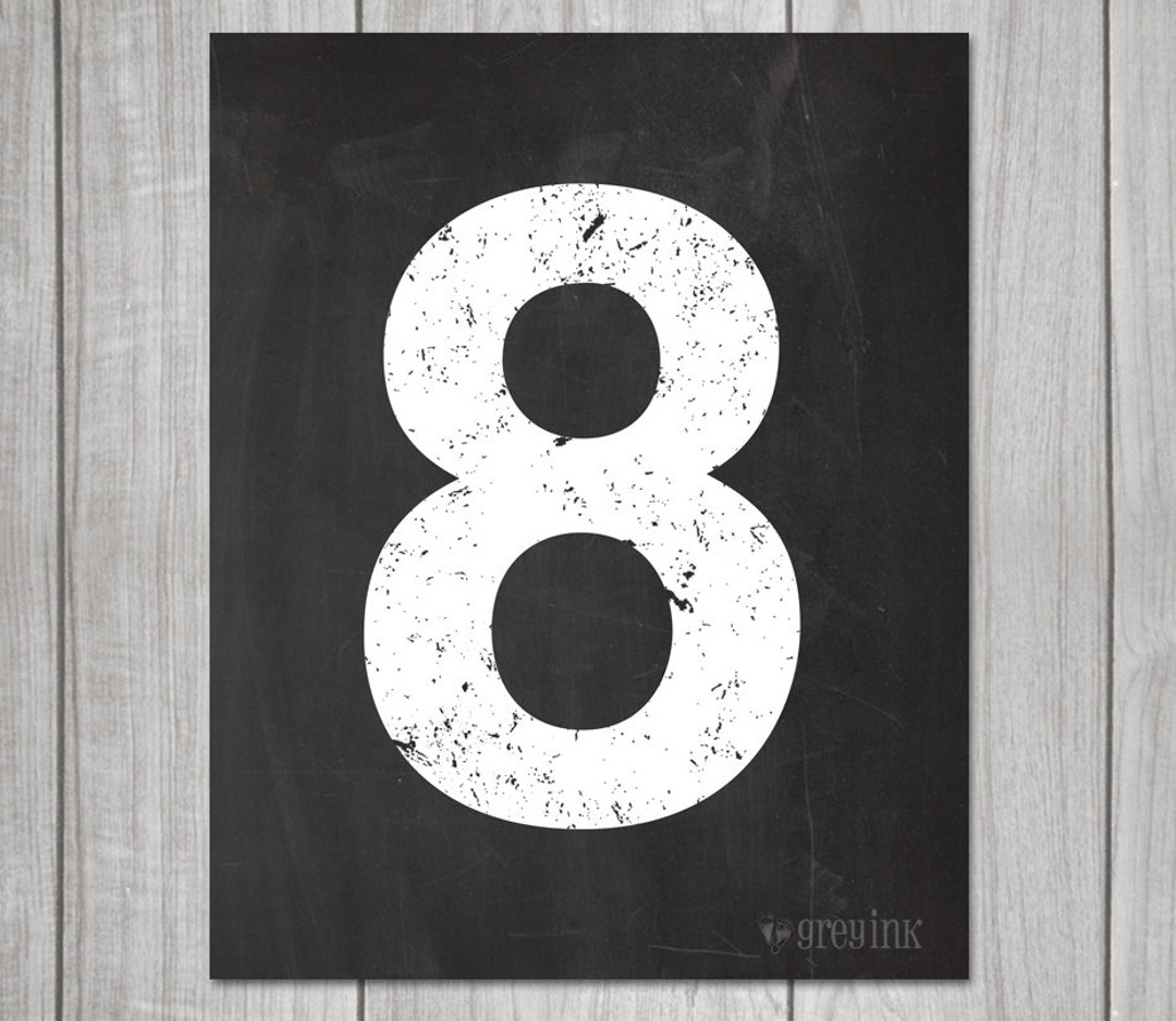 Vertical Simple Chalk Number First Day of School Sign - Birthday Sign ...