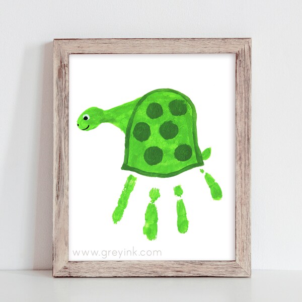 Turtle Handprint - Etsy