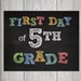 5TH GRADE Chalkboard Signs First Day & Last Day 2 Signs Included - Etsy