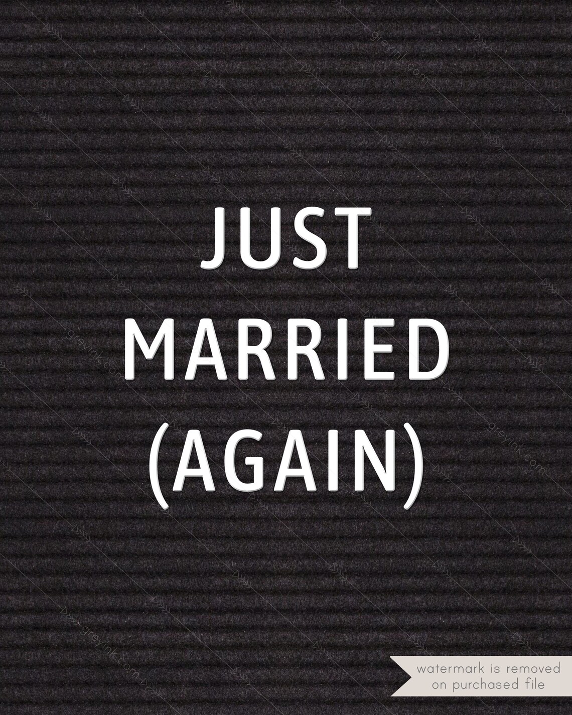 JUST MARRIED AGAIN Letter Board Felt Board Wedding Signs | Etsy