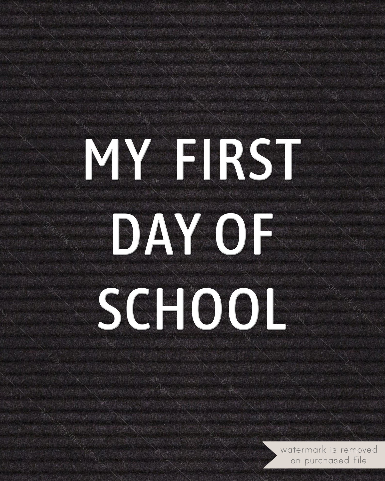 My FIRST DAY of SCHOOL Letter board felt board download | Etsy