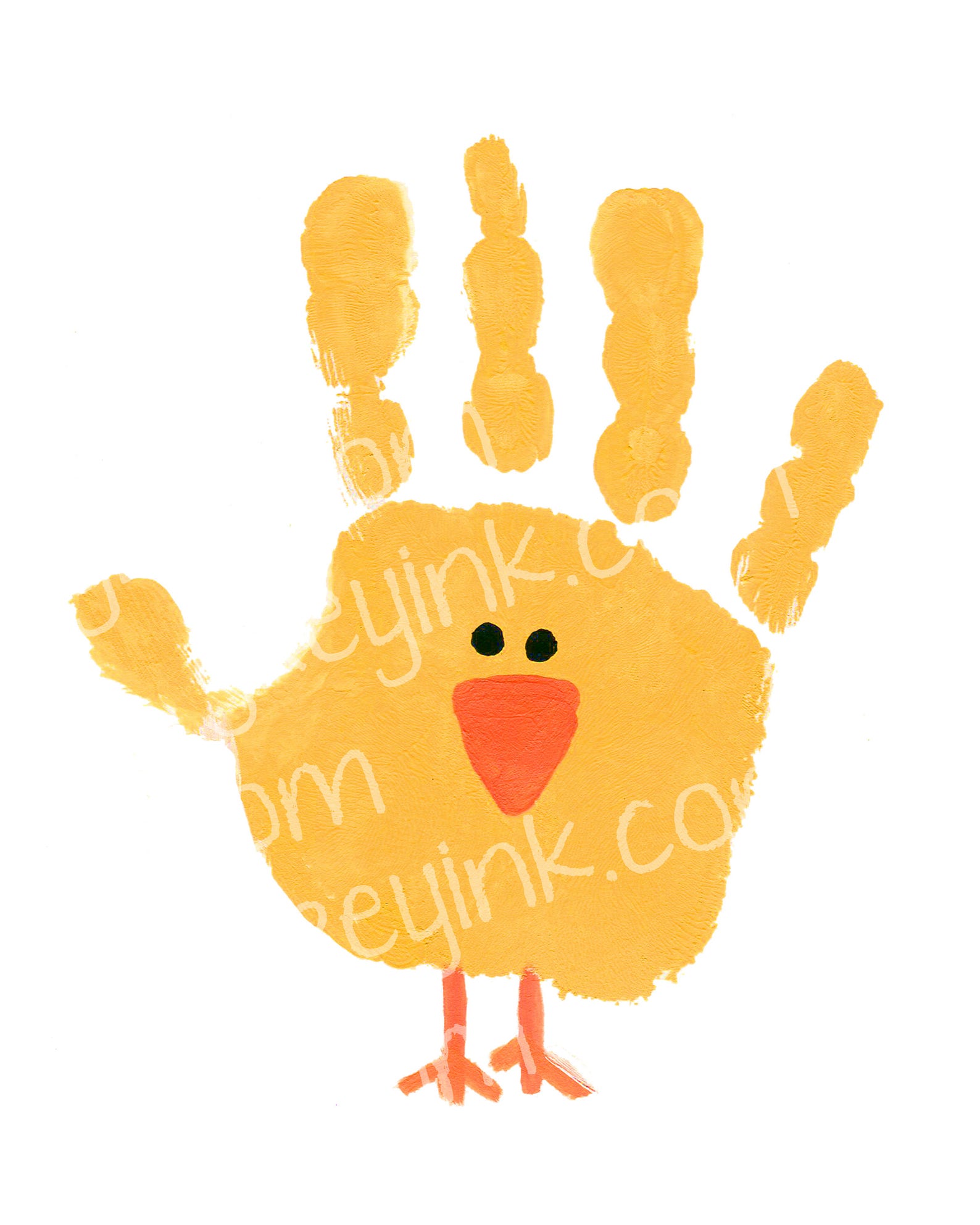 Handprint Alphabet Art Chick Instant Download | Etsy