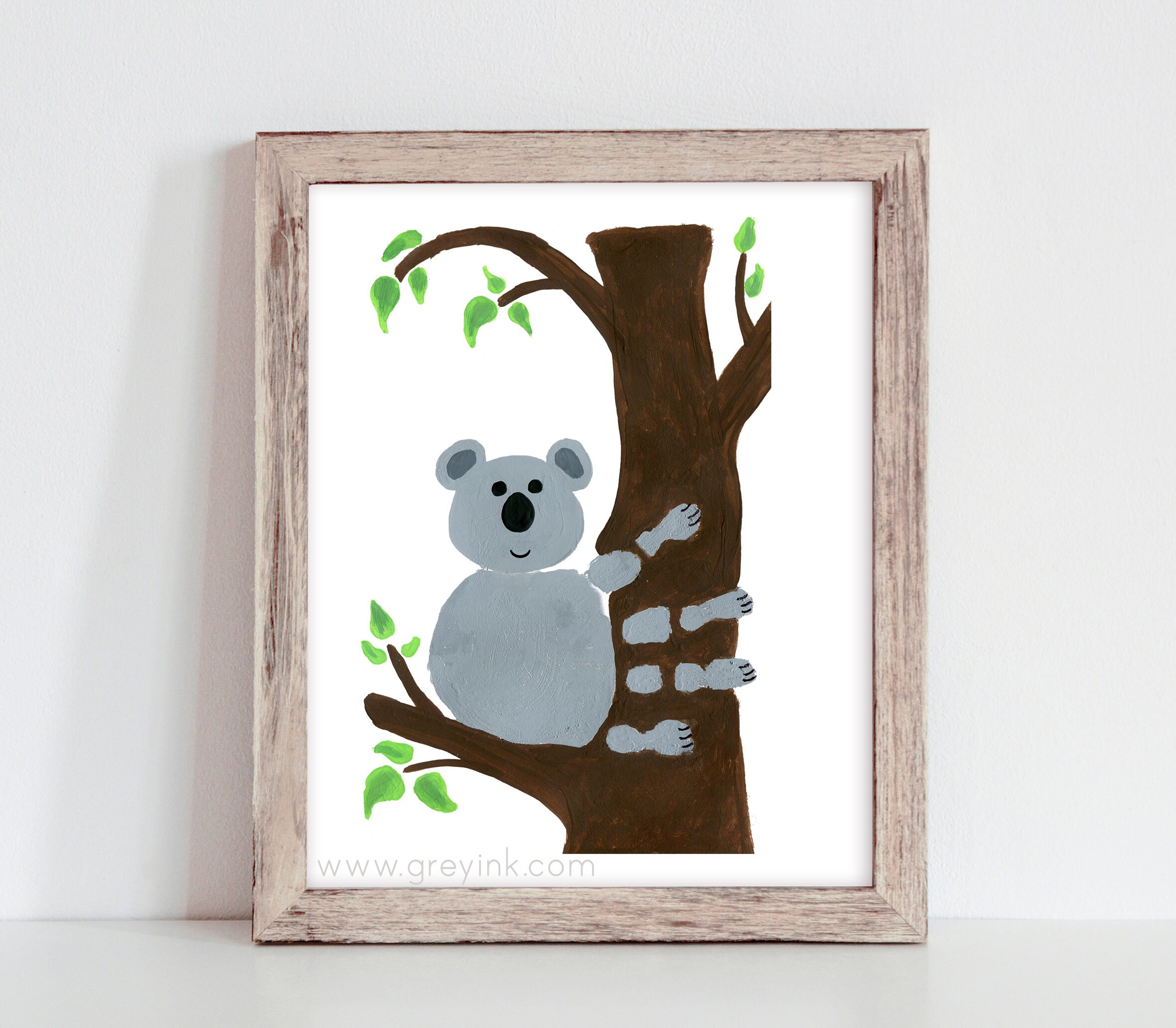 Handprint Alphabet Art Koala Bear Instant Download | Etsy