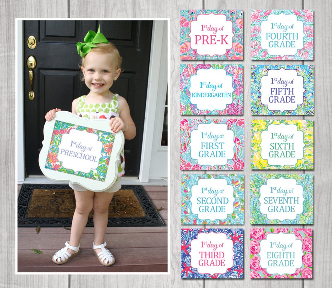 TEN SIGNS First Day of School Signs preschool Eighth Grade - Etsy