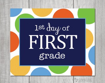 3rd Grade Multi Polka Dot Back to School First Day of - Etsy