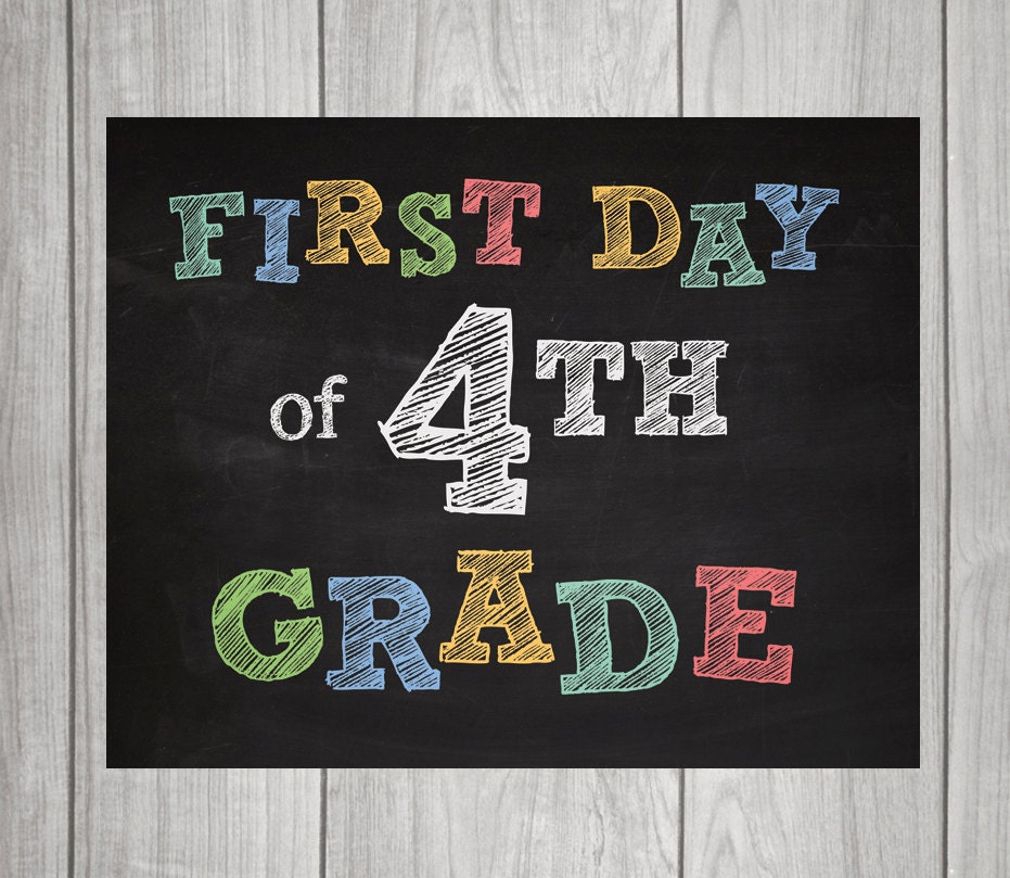 4TH GRADE Chalkboard Signs - First Day & Last Day (2 Signs Included) - Etsy