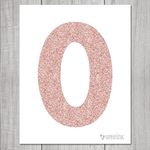Gold Glitter Number - Etsy