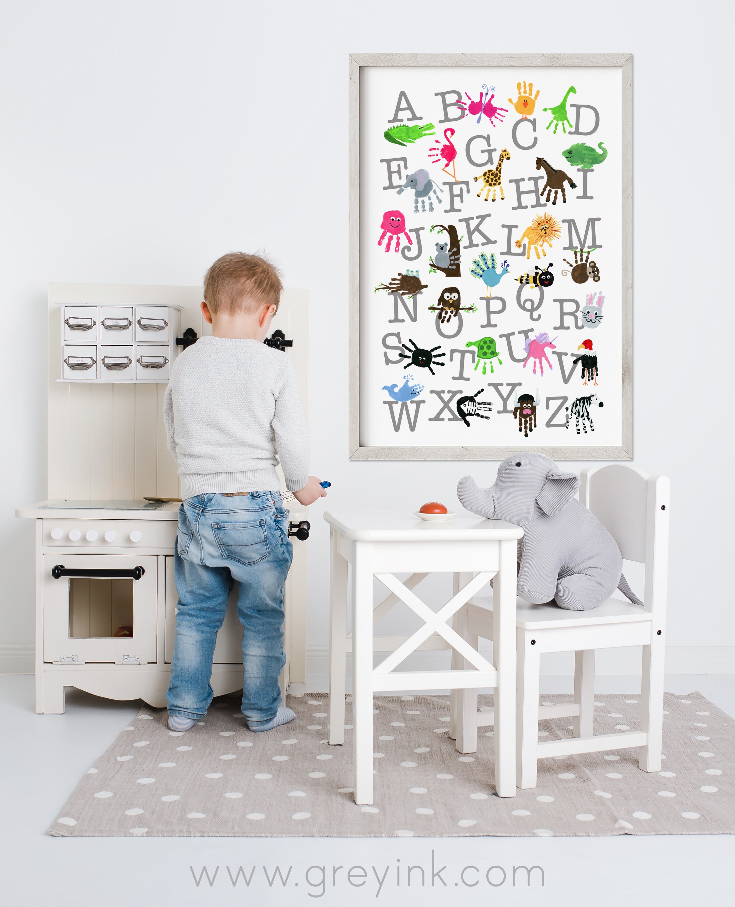 24x36 Handprint Alphabet Art Poster Digital File | Etsy