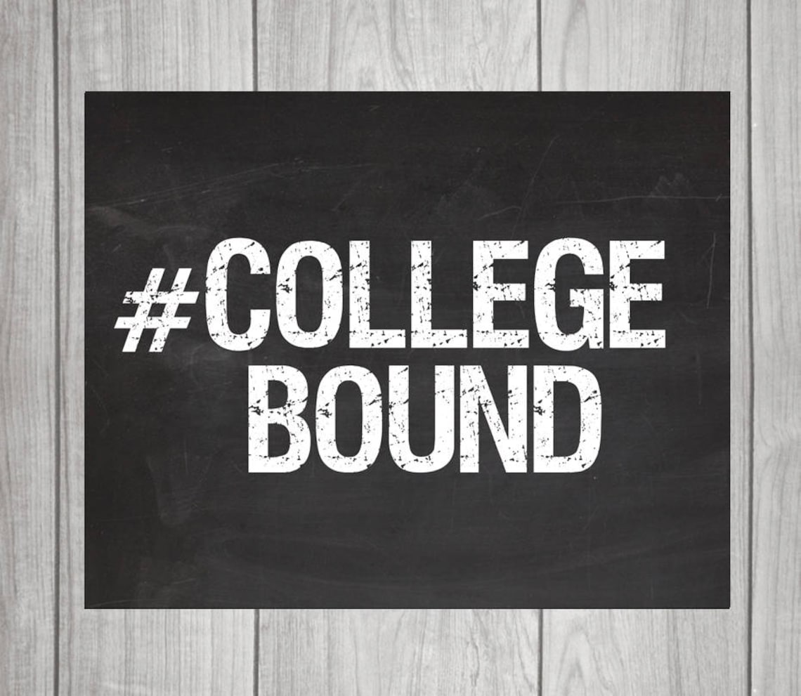 Hashtag college Bound Chalkboard Sign Back to School - Etsy