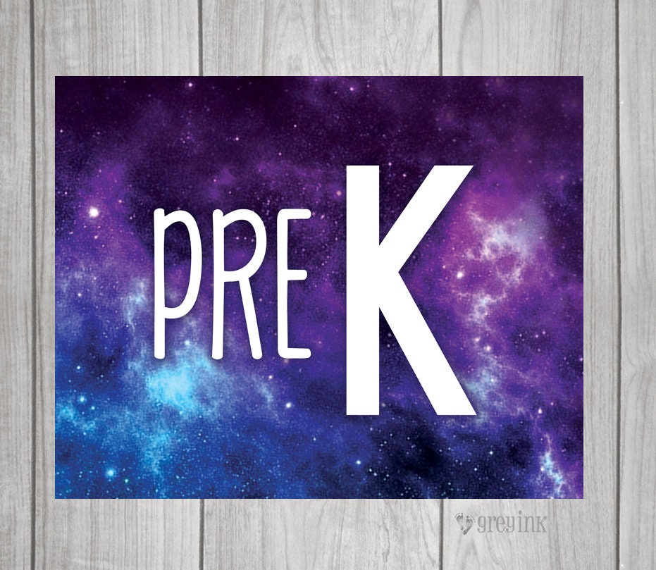 Galaxy Theme First Day of School Sign Pre K Back to School | Etsy