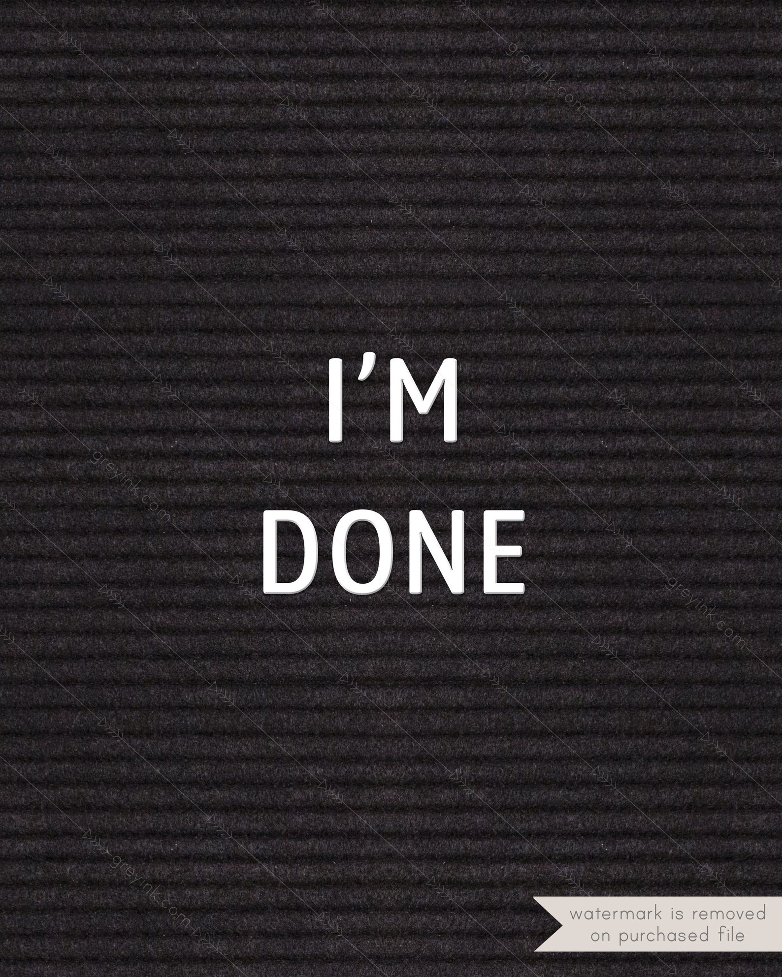 I'M DONE Letter board felt board graduate download | Etsy