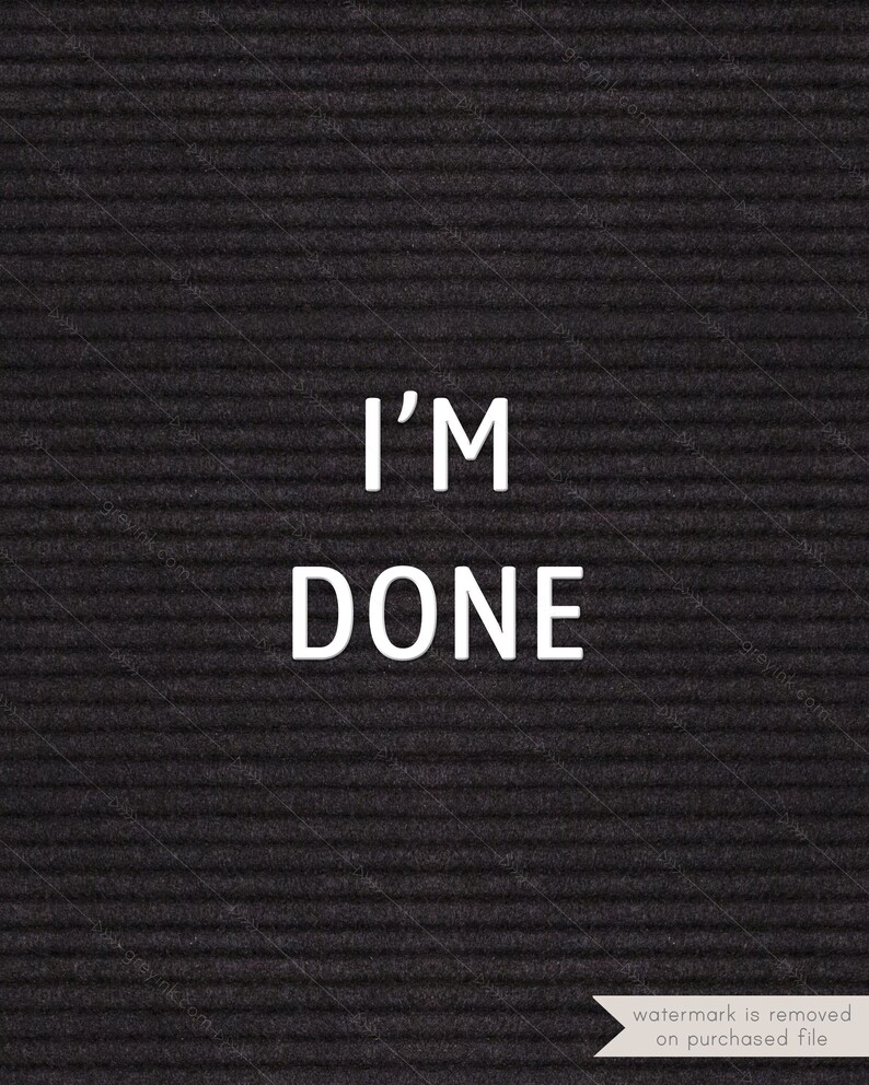 I'M DONE Letter Board Felt Board Graduate Download | Etsy