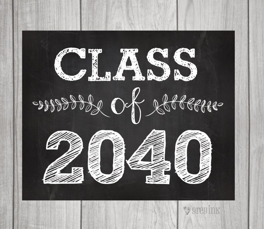Class of 2040 Back to School Teacher Signs First Day of School Sign ...