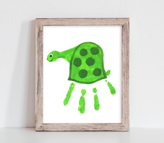 Handprint Alphabet Art Turtle Instant Download | Etsy
